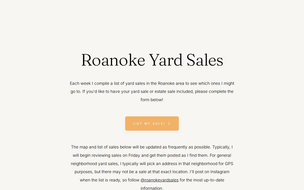Roanoke Yard Sales